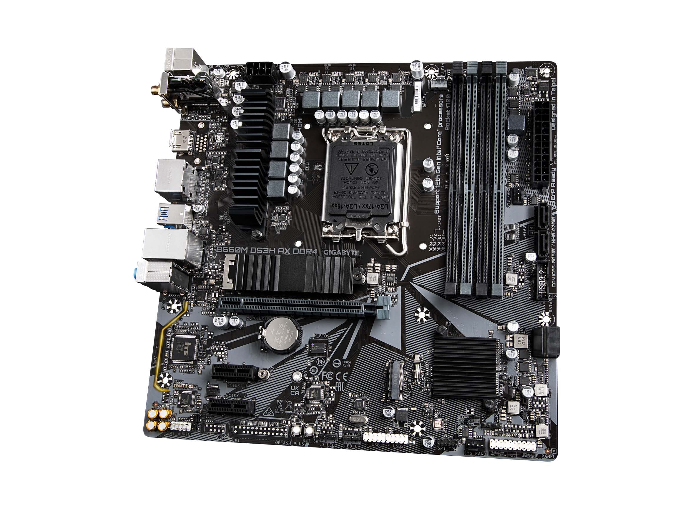 GIGABYTE B660M DS3H AX DDR4 (B660/ Intel/LGA 1700/ Micro-ATX/ DDR4/ Dual M.2/ PCIe 4.0/ USB 3.2 Gen2 Type-C/ 2.5GbE LAN/Motherboard)