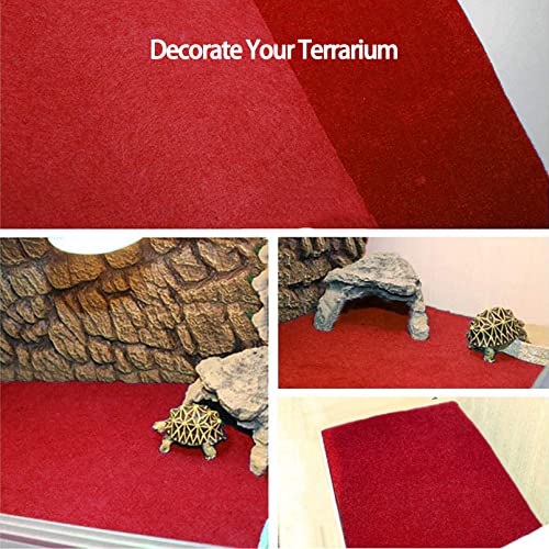 BNOSDM 2 Pieces Reptile Carpet Bearded Dragon Terrarium Substrate Mat Reptile Cage Mat Bedding Supplies for Leopard Gecko Lizard Iguana Snake Tortoise