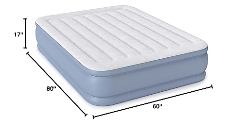 Beautyrest Hi Loft Air Bed Mattress with Pump and Edge Support, 17" Queen