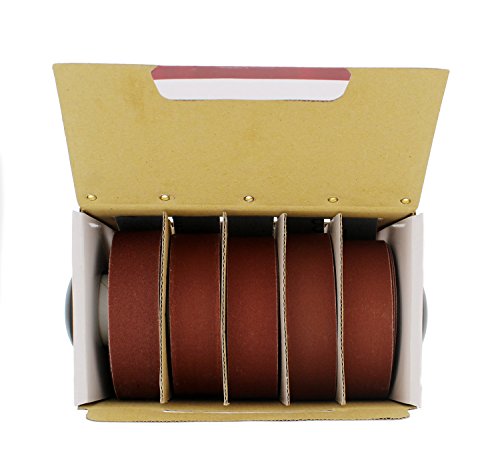 ABN Abrasive Paper 5pc Sand Paper Variety Pack with Dispenser – 150, 240, 320, 400, 600 Grit Aluminum Oxide Sandpaper