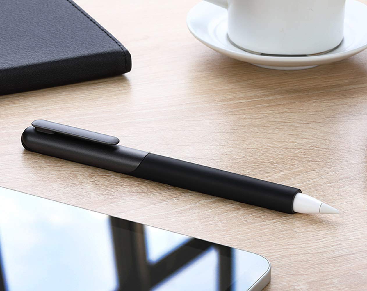 SUPCASE Silicone Protective Case for Apple Pencil (2nd Generation), Anti-Slip Grip with Nib Cover (3 Pieces) Accessories (Black)