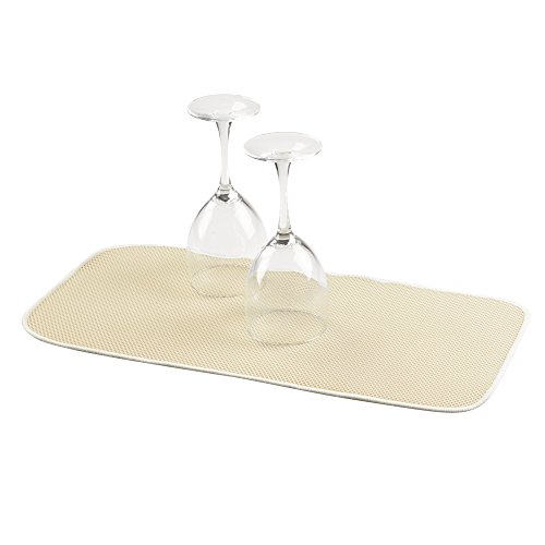 iDesign iDry Mini Absorbent Kitchen Countertop Dish Drying Mat - Wheat/Ivory