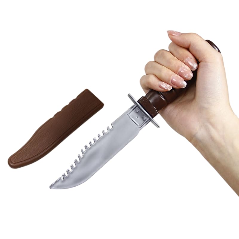 zonzxcv Plastic Fake Knife Prop Knife Toy Sword with Sheath Not Sharp Safety Plastic Dagger Toy Knife Length 9.4 Inch