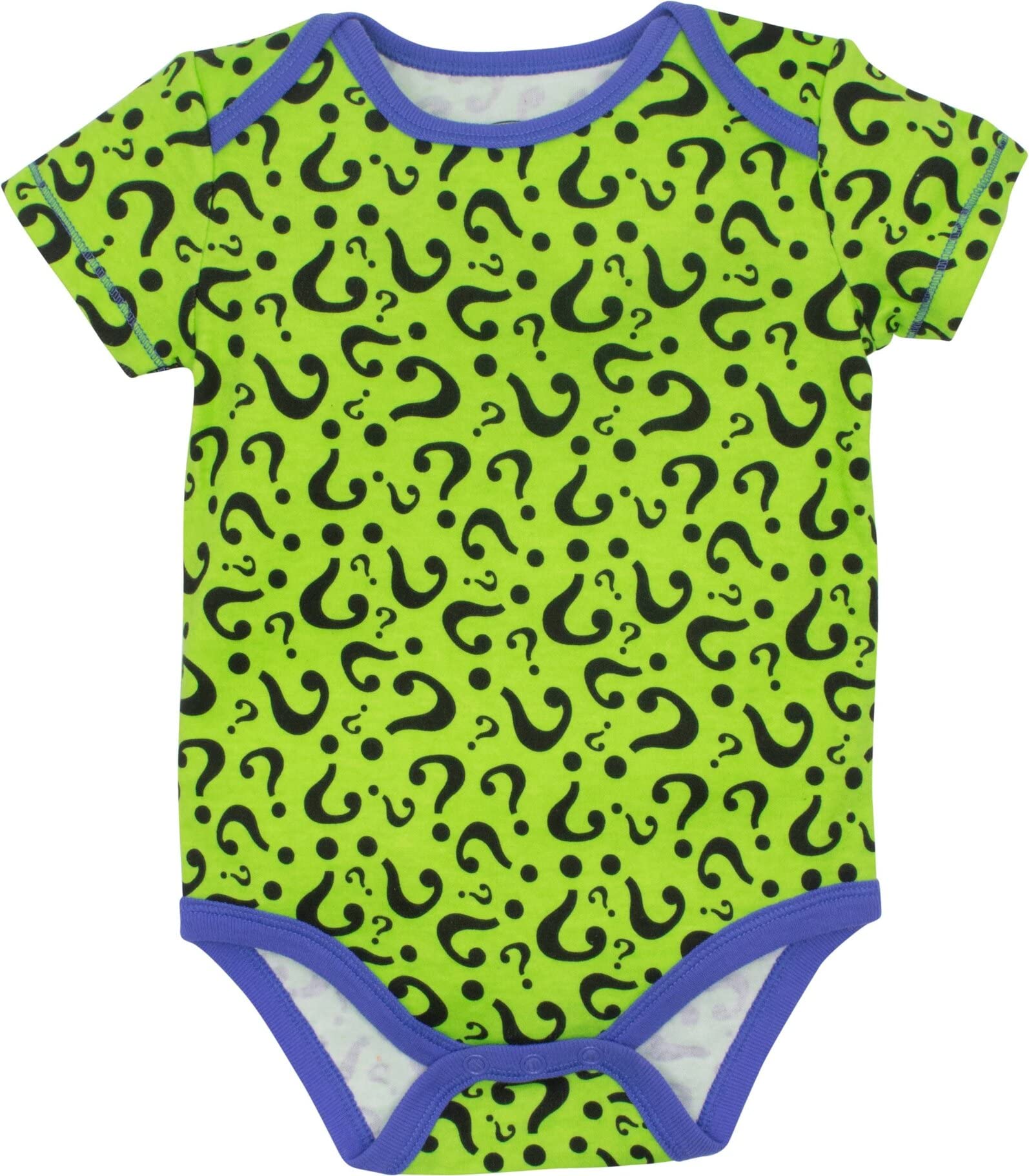 WARNER BROS DC Comics Justice League Batman Joker Riddler Newborn Baby Boys 5 Pack Short Sleeve Bodysuits Superheroes 3-6 Months