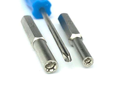ATK253 3.8 mm & 4.5 security screwdriver game Bit tool set for Nintendo system and cartridge (Super, Conosle, games, NES cart, SNES, Gamecube, Gameboy, GBA, Sega Genesis, N64 games, boy) 3.8mm 4.5mm