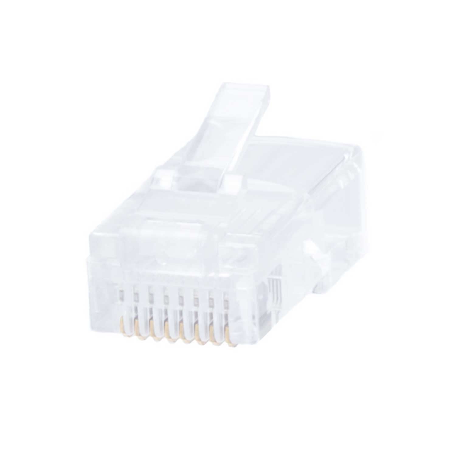 Cat5e RJ45 Modular Plugs, 8P8C UTP Ethernet Crimp Connectors, Solid or Stranded Cable Ends, Gold-Plated Contacts (200 Pack)