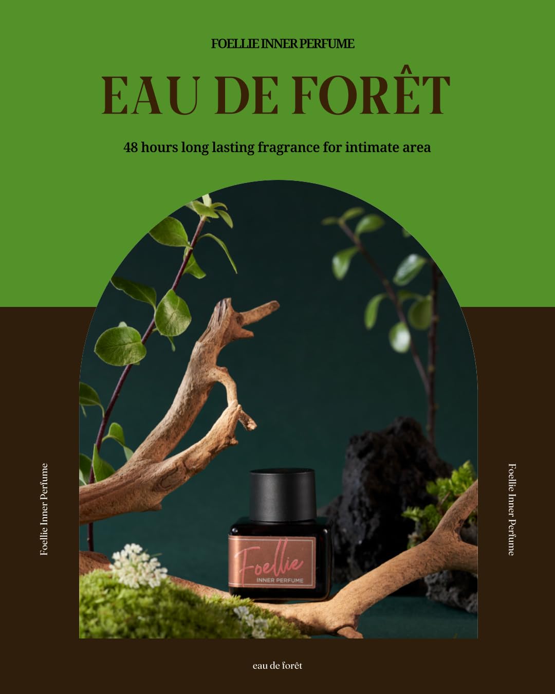Foellie] eau de foret - Feminine Inner Beauty Perfume (for Underwear), Woody Refresh Forest Scents Fragrance, 5ml(0.169 fl oz)