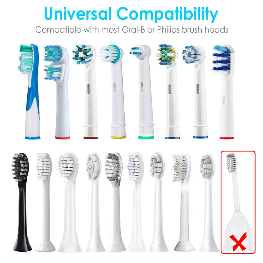 Toothbrush Heads Case, Brush Head Dustproof Cover Cap Protector Case Compatible with Oral-B Braun and Philips Replacement Brush Heads, Protects Toothbrush Head and Convenient Travel - Clear