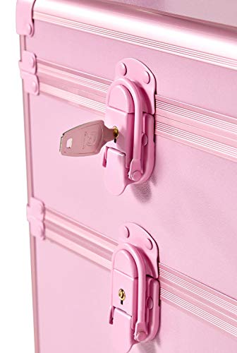 Train Case Rolling 5-in-1 with nail polish holder Portable Makeup Professional Cosmetic Organizer Makeup Traveling case Trolley Cart Trunk