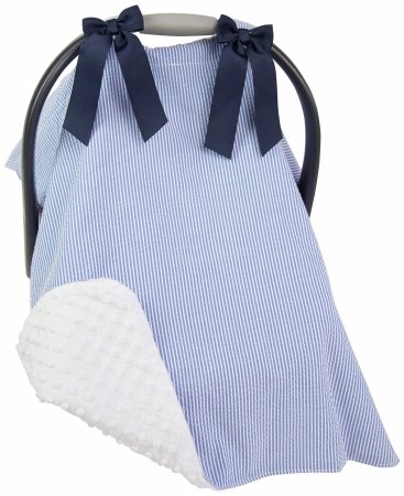 Caught Ya Lookin S316-191-103-R26 Car Seat Cover, Blue Seersucker