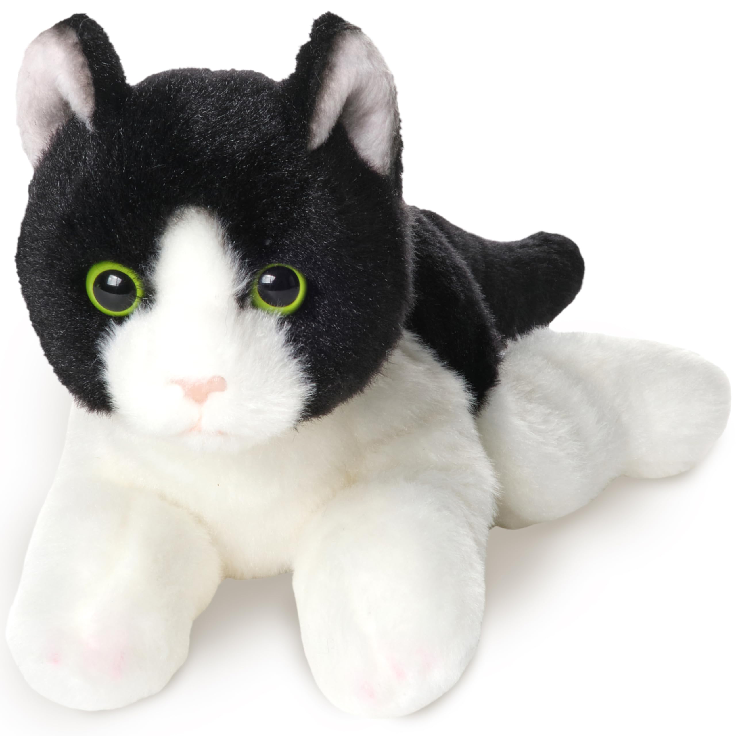 Bearington Collection Lil’ Domino Plush Cat Stuffed Animal, 8 Inch