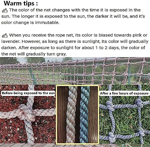 EkiDaz HXRW Rope Net Kids Rope Climbing Net Cargo Netting for Indoor Outdoor Balcony Stairs Protective Safety Net Playground Sets for Backyards (Size : 2 * 4m(6.6 * 12.12ft))