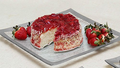 GAC Large 13 Inch Tempered Glass Tray Square Glass Platter Break and Chip Resistant – Oven/Microwave Safe – Dishwasher Safe – Decorative Charger Plate, Glass Serving Tray