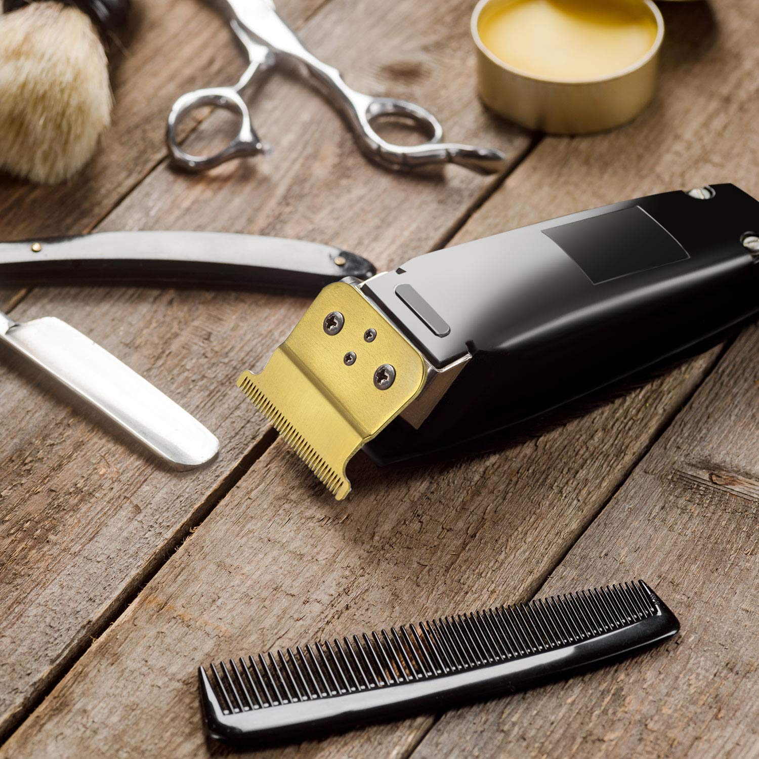 4 Pairs Replacement T-Blade Hair Trimmer T Ceramic Blade Hair Clipper Replacement T Blades Clipper Set