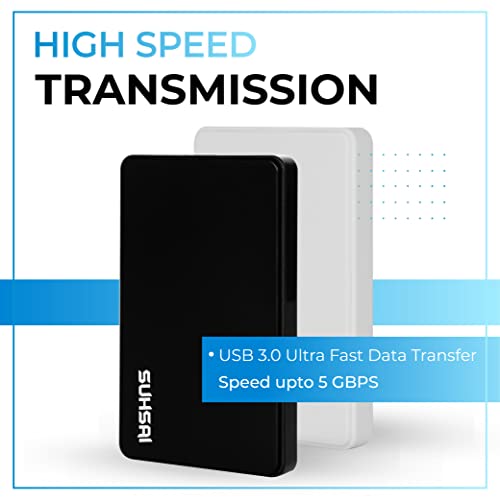 Portable External Hard Drive 500Gb USB 3.0 High-speed data transfer 2.5 Inches HDD Storage expansion & Backup Drive Compatible with Computer, Laptops, gaming accessories, Xbox, PS4, PS5 (White)