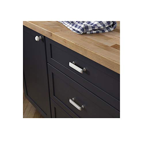 Liberty P37513C-SN-CP Modern Elegant Ceramic 3" (76mm) Cabinet Pull in Satin Nickel