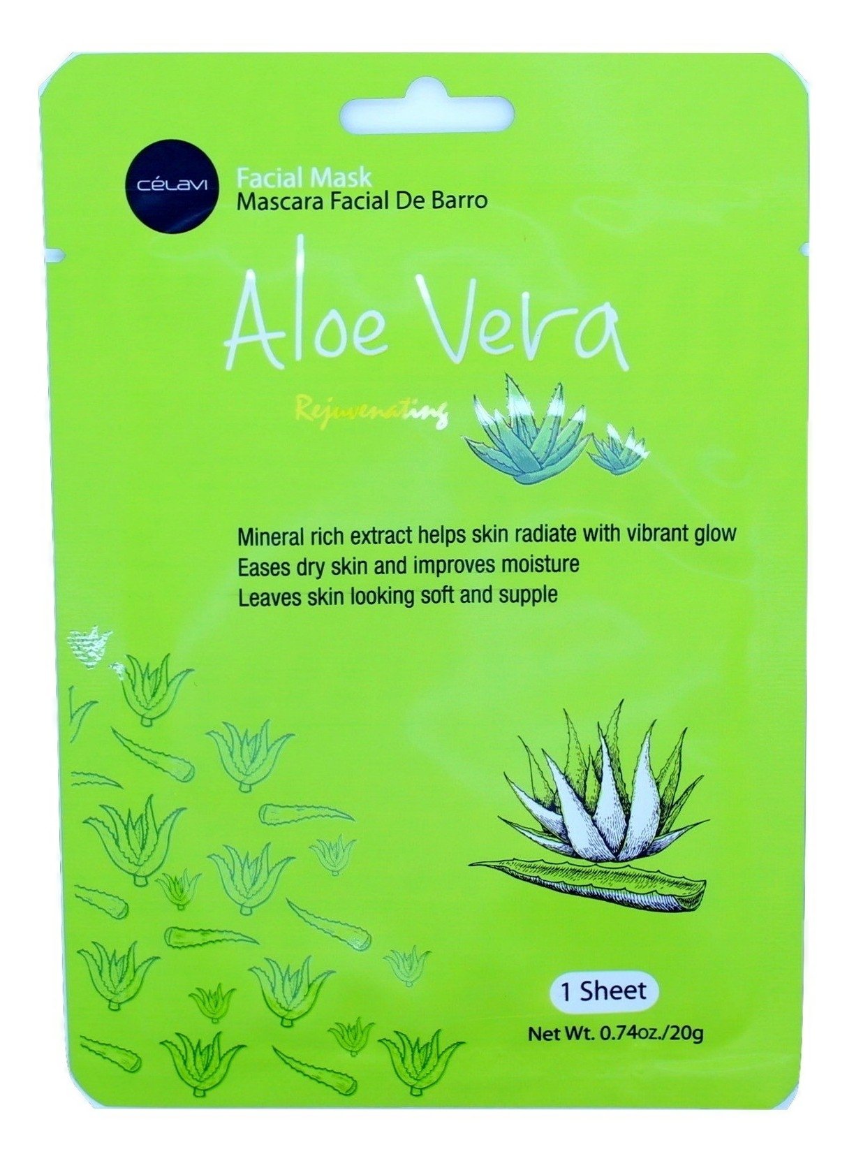 Celavi Essence Facial Face Mask Paper Sheet Korea Skin Care Moisturizing 9 Pack (Mix of 9)