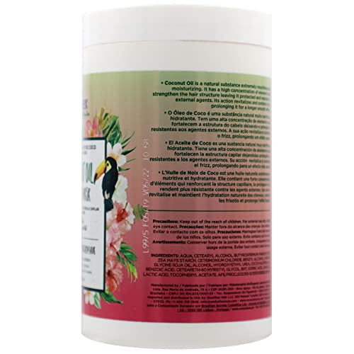 NOVEX Coconut Oil Hair Mask, with Pure 100% Organic Coconut Oil, 14 Oz, Jar
