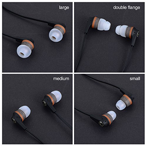 EBOOT Replacement Earbuds Silicone Eartips Earpads Compatibe with Skullcandy Earphones, Black and Clear, 8 Pairs