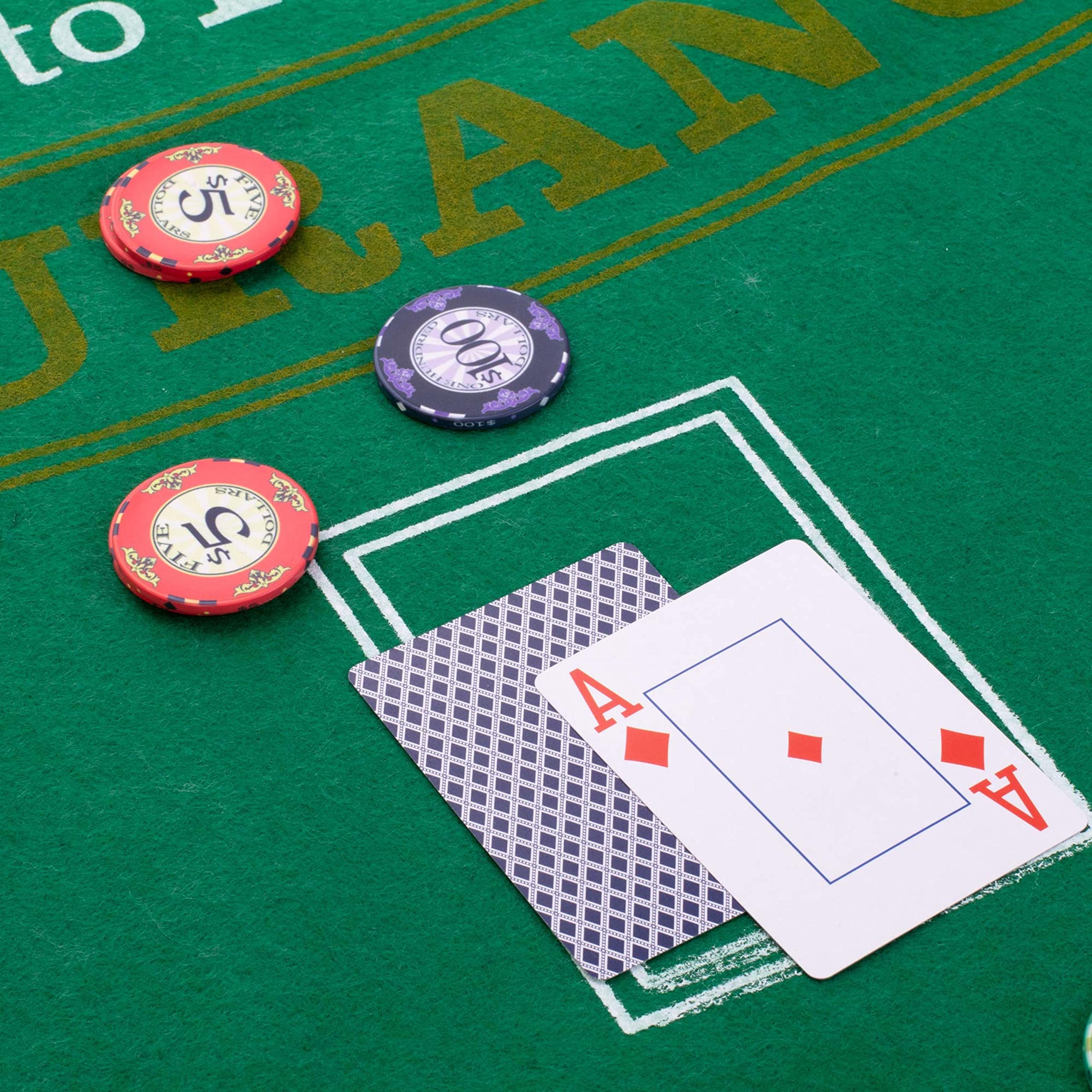 Blackjack Essentials Set β Includes Green Blackjack Tabletop Felt Mat, Blackjack Dealer Shoe + Discard Tray & 12 Decks of Playing Cards β Casino Card Game Pack for Gambling Games & Family Game Night