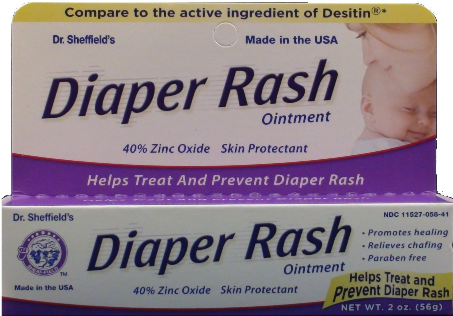 Diaper Rash Ointment to Prevent and Treat Diaper Rash Generic for Desitin Maximum Strength 40% Zinc Oxide 2 oz. per Tube Pack of 2
