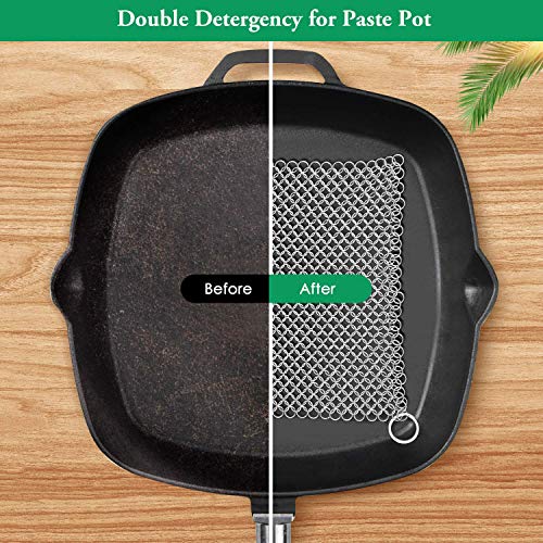 Amagabeli Nonstick Bakeware Loaf Pan with Cover 8.4”x4.5”x4.1” Bundle Amagabeli 8” x 8” 316 Stainless Steel Cast Iron Cleaner