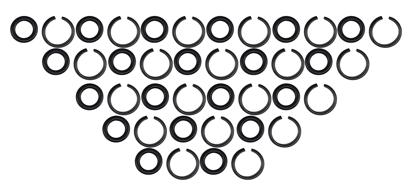 3/8" Impact Retaining Ring Clip Square Drive Socket Retainer Ring with O-Ring Fits for Milwaukee Type Impact Wrenches(20Sets)