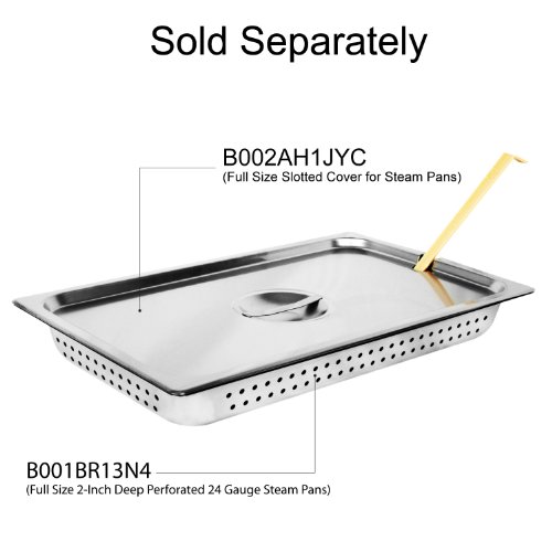 Excellante Full Size 2-Inch Deep Perforated 24 Gauge Steam Pans
