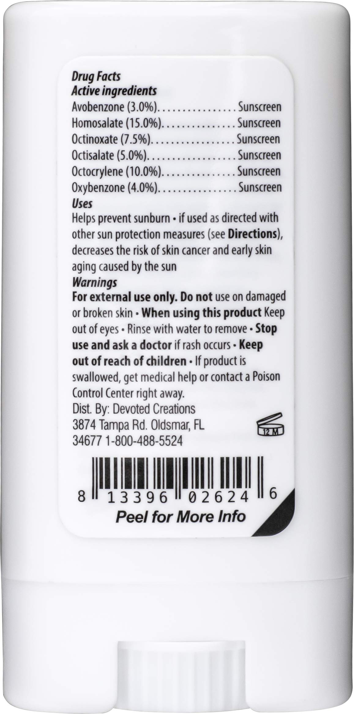 Devoted Creations Tattoo Fade Protection Stick with SPF 50+ UVA-UVB Protection, Water Resistant, Non-Greasy with Shea Butter .49oz (Pink/Blue)