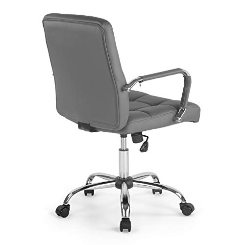 EdgeMod Manchester Office Chair in Vegan Leather, Grey
