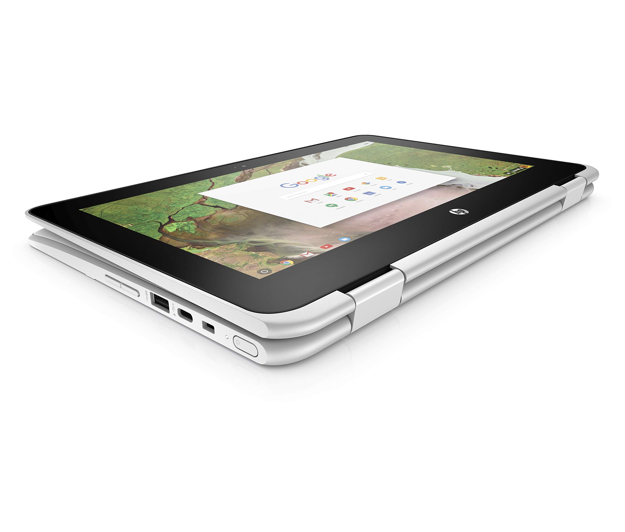 HP 11-ae051wm 11.6” X360 Touchscreen Chromebook - Intel Celeron N3350 1.1GHz 4GB RAM 64GB eMMC Snow White (Renewed)
