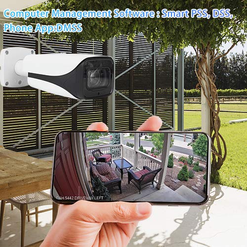 EmpireTech Smart 4MP 1/1.8" CMOS Ultra Low Light Starlight+ IR Bullet AI IP Camera 2.7mm-12mm Motorized Lens,Built-in Mic,IVS,AcuPick,Video MetaData,Face Detection,IP67,IK10,IPC-B54IR-ZE S3