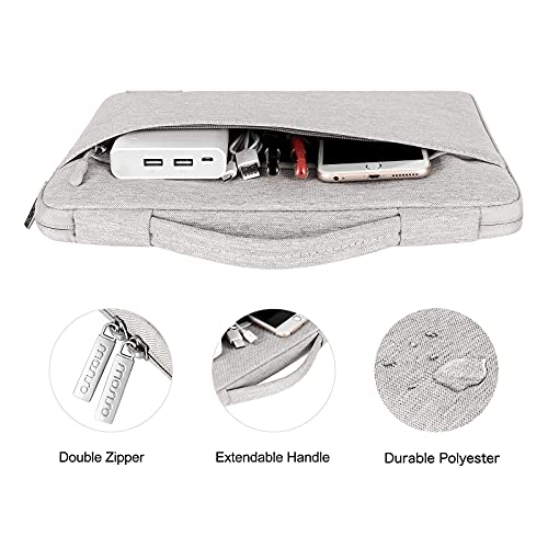 MOSISO Compatible with MacBook Air 13 inch Case (A1369 A1466, Older Version 2010-2017 Release), Plastic Hard Shell Case & Sleeve Bag & Keyboard Cover & Webcam Cover & Screen Protector, Clear&Gray