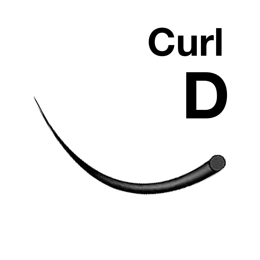 EMILYSTORES Eyelash Extensions 0.20mm Thickness D Curl Length 12mm Individual Eye Lashes Single Size For Lash Extension (0.20,D,12mm)