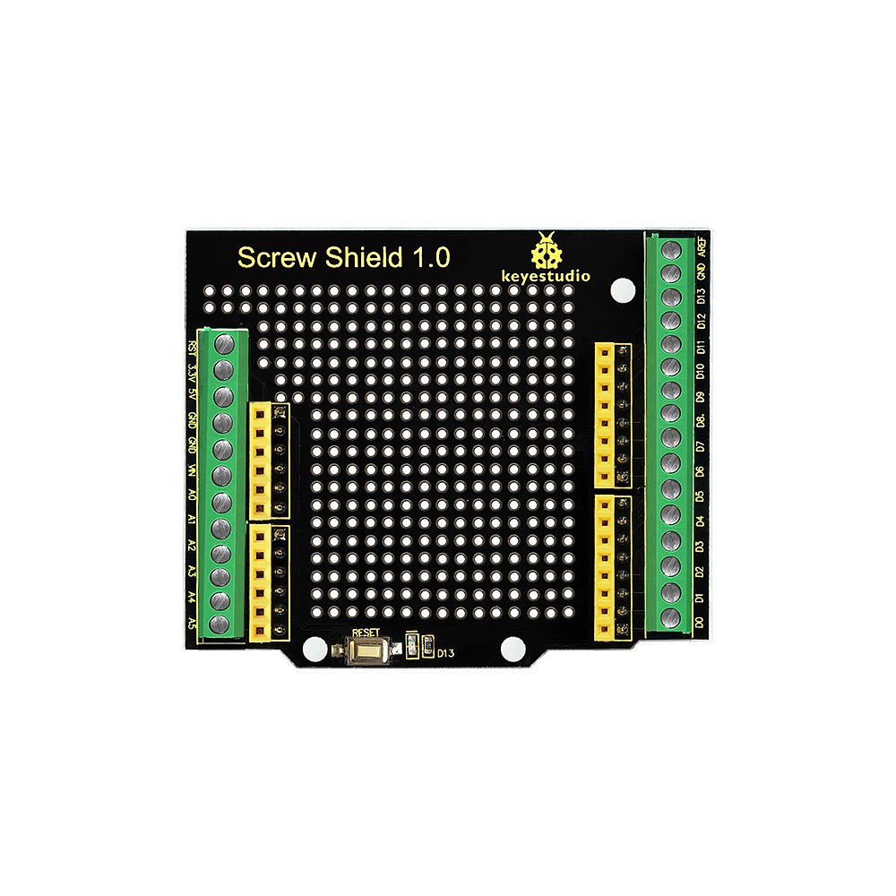 KEYESTUDIO Proto Screw Shield for Arduino R3, Proto Shield Terminal Prototype Expansion Board for Arduino Un0 R3