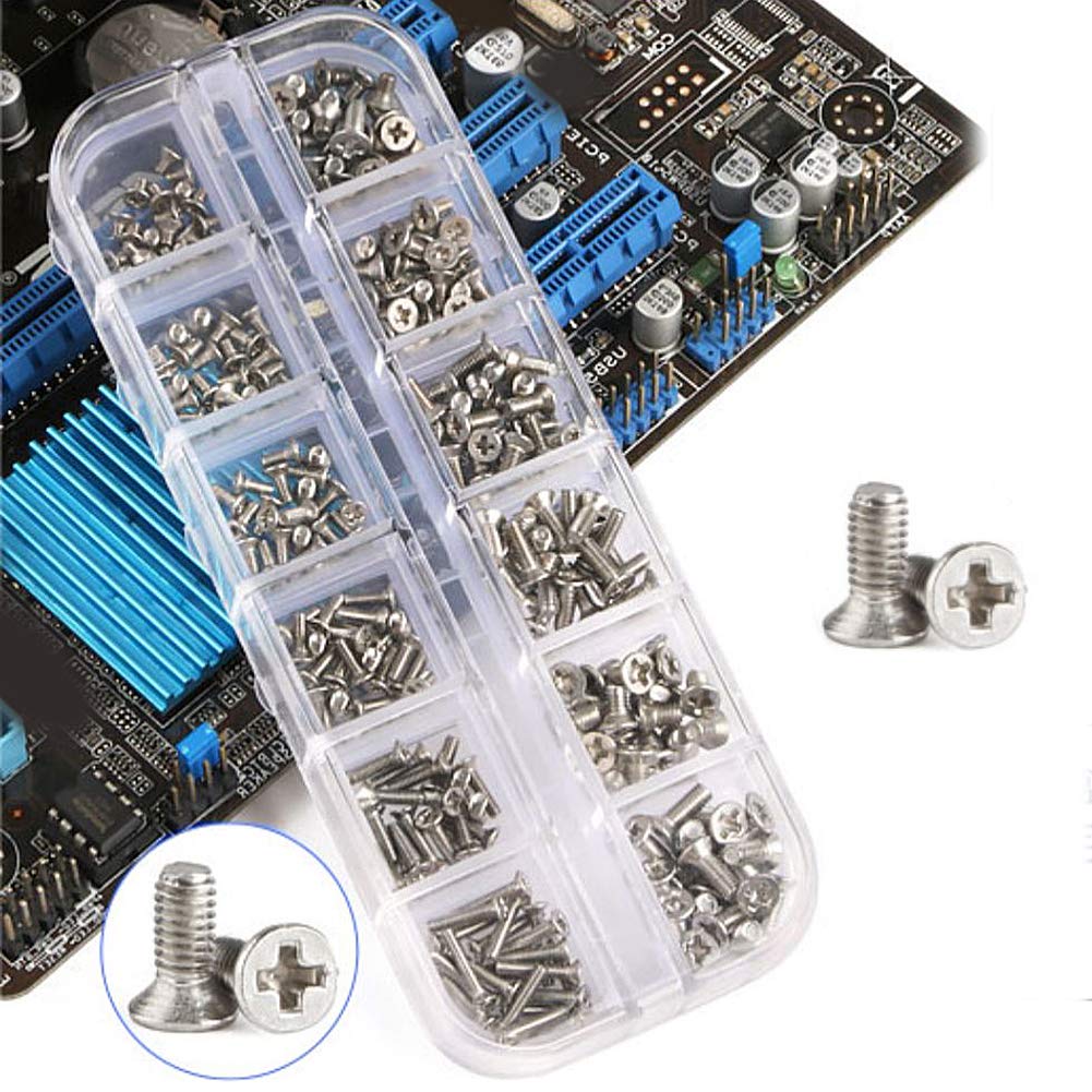 Xiedeai Tools Accessories Computer Screws Set - Desktop Laptop Notebook Boxed Screws Combination Kit Motherboard Universal Solid State Disk Electronic Small Screw M1.7-M3