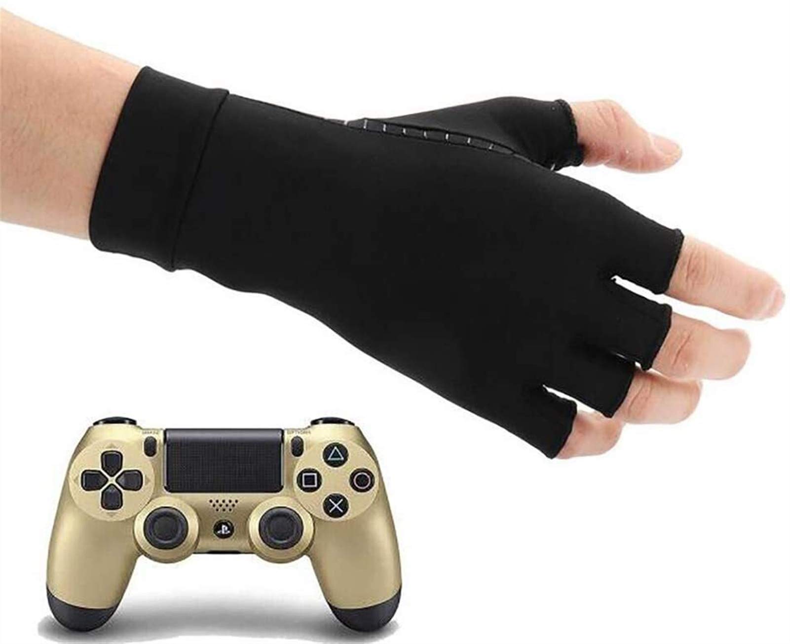 XJXJ Gaming Gloves Silicone Grip Anti-Slip Anti-Sweat Stoma Breathable Design Perfect Comfortable Fitting,Anti Arthriti. dr arthritis gloves (Size : L)