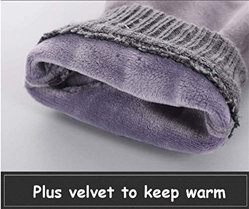 XJXJ Suede Gloves Men's Autumn and Winter Windproof Warm Non-slip Touch Screen Plus Velvet Thickening Riding Motorcycle. anti arthritis gloves (Color : Grey)