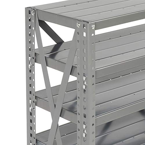 Global Industrial 7 Shelf Steel Shelving with (30) 4" H Plastic Shelf Bins, Blue, 36x12x39