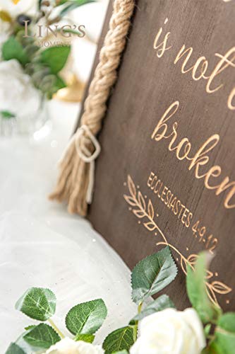 Ling's Moment A Cord of Three Strands Wedding Sign-Alternative Wedding Unity Sign - Strand of Three Cords Sign-Unity Cord Wedding Sign