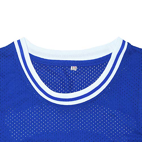 BOROLIN Jesus Shuttlesworth Shirts 34 Lincoln High School Basketball Jersey (Blue, X-Large)