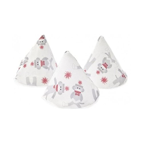 Beba Bean - Peepee Teepee for The Sprinkling WeeWeee, Baby Pee Shield, Sock Monkey Design - 1 Cone + Laundry Bag
