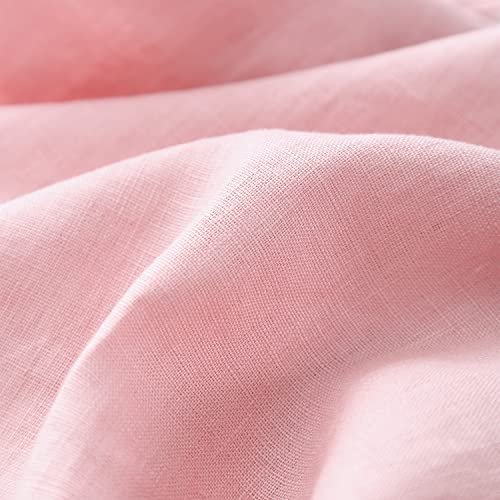 Amazhiyu Pure Linen Over The Door Laundry Hanging Hamper Bag for Holding Dirty Clothes and Saving Space Pink