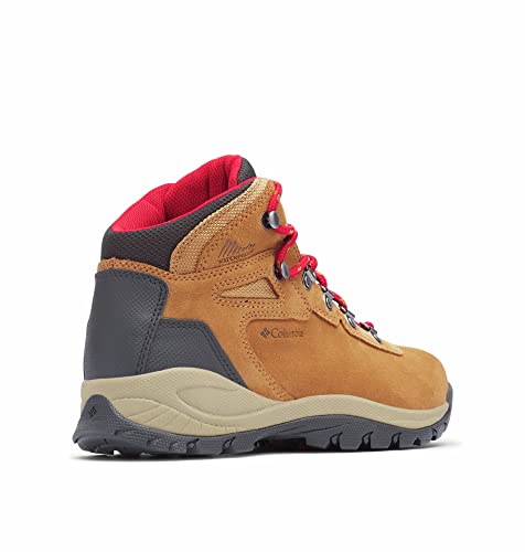 Columbia Women's Newton Ridge Plus Waterproof Amped, Elk/Mountain Red, 9