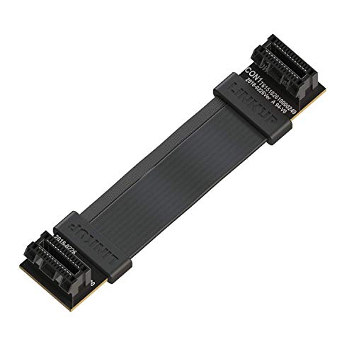 LINKUP - Flexible SLI Bridge GPU Cable Extreme High-Speed Technology Premium Shielding 85 ohm Design for NVIDIA GPUs Graphic Cards┃NOT Compatible with AMD or RTX 2000/3000 GPU - [6 cm]