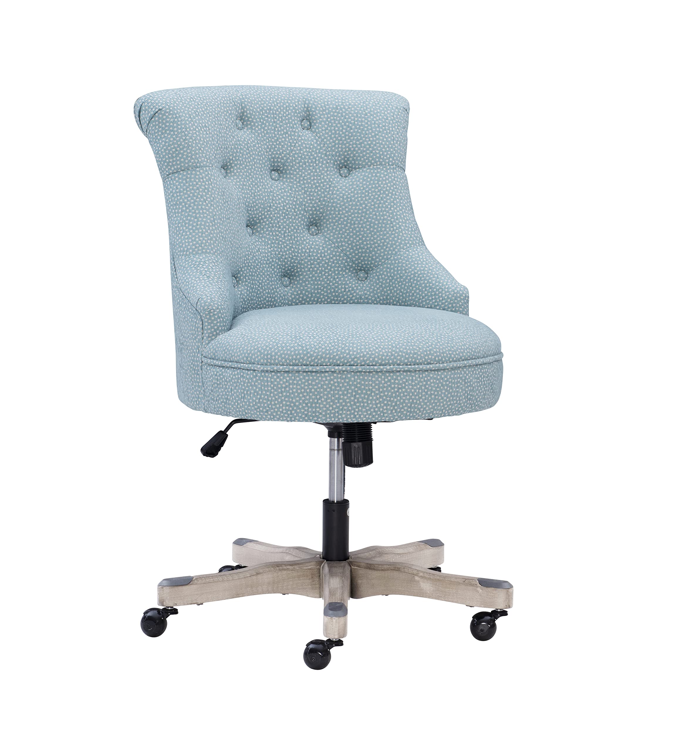 Linon Amzn0240 Talia Light Blue Office Chair, Gray