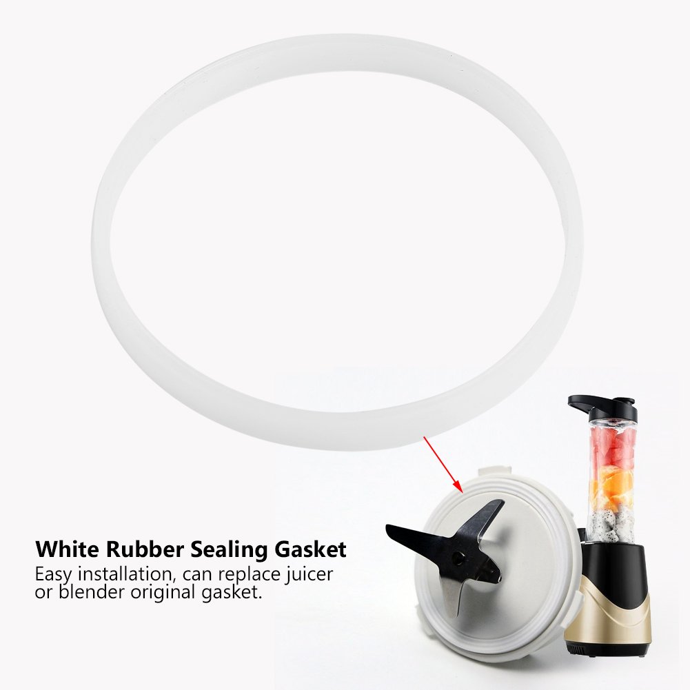 4 Pcs Rubber Gasket Replacement Parts White Rubber Sealing O-ring Blender Gasket Sealing for Ninja Juicer Blender Replacement Seals (10 cm/3.94 inch)