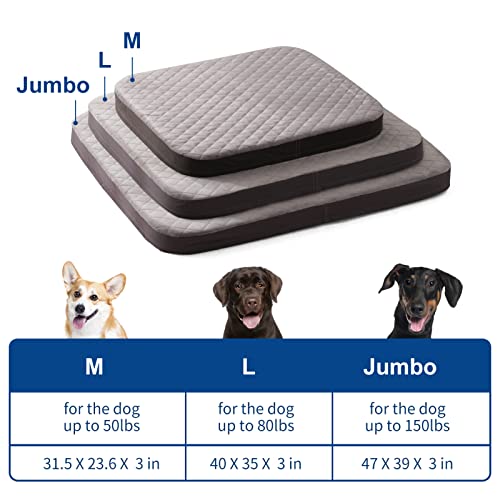 Dog Beds for Large Dogs Orthopedic Foam Jumbo Dog Bed Mattress 47 inch Joint Relief Pet Sleeping Mat, Non Slip Removable Washable Cover