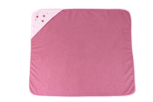 Cudlie Buttons & Stitches Baby Girl 3 Pack Rolled/Carded Hooded Towels in Crisp Blossom Print (GS71728)
