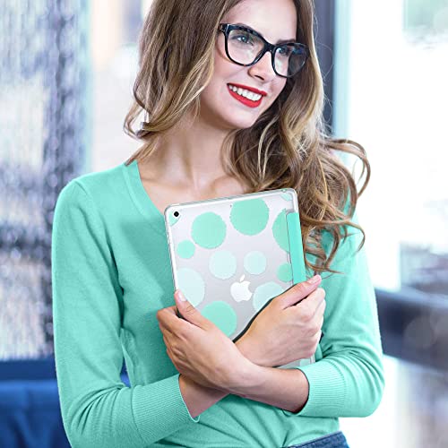 ULAK Compatible with iPad 9th Generation Case 2021, iPad 8th 7th Generation Case 2020 2019, iPad 10.2 Case, Slim Lightweight Trifold Smart Shell with Auto Sleep/Wake Premium Shockproof Cover, Mint